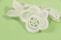 China Dainty White Floral Lace Applique OKEO TEX 100 Approved Multiapplication for sale