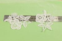 China Dainty White Floral Lace Applique OKEO TEX 100 Approved Multiapplication for sale