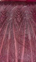 China Luminescent White Wedding Lace Fabric Glamorous Glitz With Peacock Tail for sale