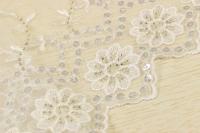 China Embroidered Bridal Trim By The Yard For Dresses Nonstretched for sale