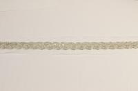 China Bugles Sequin Lace Trim Braided Tulle Multi Creations 60mm Width Breathable for sale