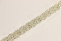 China Bugles Sequin Lace Trim Braided Tulle Multi Creations 60mm Width Breathable for sale
