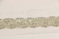 China Bugles Sequin Lace Trim Braided Tulle Multi Creations 60mm Width Breathable for sale