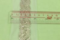 China Bugles Sequin Lace Trim Braided Tulle Multi Creations 60mm Width Breathable for sale