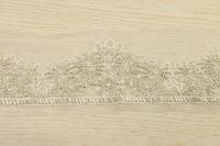 China Braided Sequin Ribbon Trim , Stretchproof Border Lace Beaded Polyester Material for sale