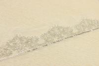 China Braided Sequin Ribbon Trim , Stretchproof Border Lace Beaded Polyester Material for sale