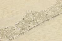 China Braided Sequin Ribbon Trim , Stretchproof Border Lace Beaded Polyester Material for sale