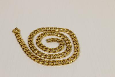 China 680mm Heavy Duty Aluminum Chain , Weldless Gold Handbag Chain for sale