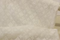 China OEM Cotton Embroidered Lace Fabric Multifunctional Semitransluscent Guipure for sale