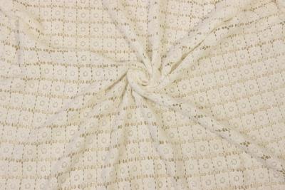 China 47in White Wedding Lace Fabric , Multipurpose white net lace fabric for sale