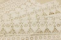 China HD Stitches Allover Lace Fabric Embroidery Botanical For Multiapplication for sale
