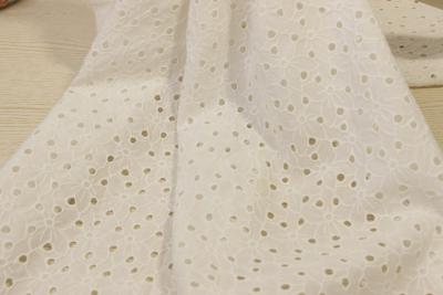 China 15yds Cotton Embroidered Lace Fabric Slim Transluscent For Multiapplication for sale