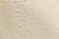 China Antitear Cotton Lace Fabric By The Yard , Wrinkleproof Cotton Net Lace Fabric for sale