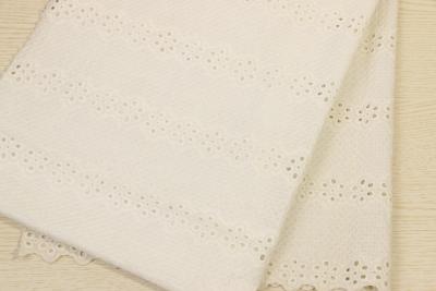 China Antitear Cotton Lace Fabric By The Yard , Wrinkleproof Cotton Net Lace Fabric for sale