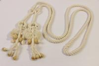China Traditional Bohemian Bead Sea Shell Cotton Rope Belt For Waistband Or Curtain Tie for sale
