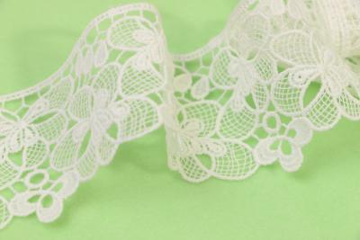 China Guipure Embroidered Lace Trim With 100% Polyester for sale