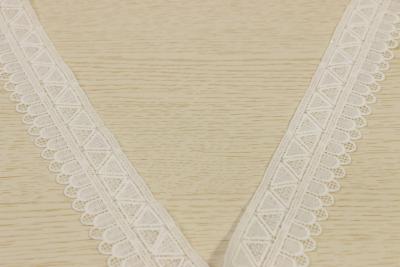 China Multiusage Geometric Shape Guipure Lace Trims 100% Polyester Any Color for sale