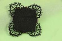 China Four Leaf Clover Patch Lace Ground With Rhinstone For Garments Shoes Decoration for sale