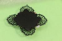 China Fashion Leaf Cloth Lace Rhinestone Patch For Custome Dress Direction for sale