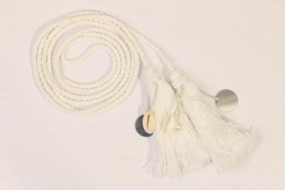 China Non Stretch Drawstring Decorated With Beads And Shell Ornament for sale