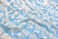 China 120cm Nylon Mesh 100% Polyester Lace Fabric Thread Allover Textiles for sale