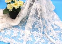 China 120cm Nylon Mesh 100% Polyester Lace Fabric Thread Allover Textiles for sale