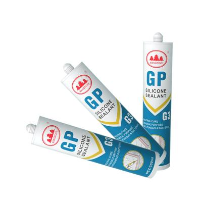 China 300ml White Waterproof Silicone Adhesive Glue Paste Waterproof Sticker Packing for sale