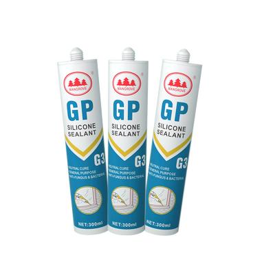 China Waterproof Acetic Curing Silicone Sealant White for Glass Bonding Sealing 300ml for sale