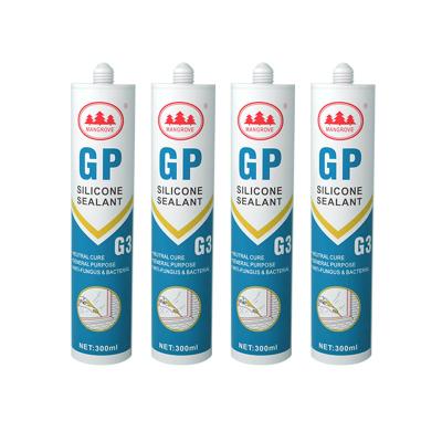 China 300ml Acid Silicone Sealant 25 Shore A Single Component GP Silicone Caulk for sale