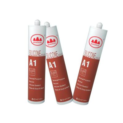 China Acetic Silicone Sealant Transparent 280ml for Aquarium Fish Tank Glass Bonding for sale
