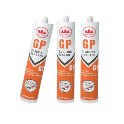 China Gp Strong Adhesion Clear Weather Resistant Silicone Sealant Quickdrying Adhesive for sale