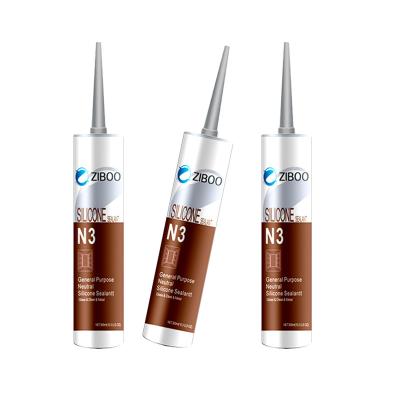 China 300ml Neutral Silicone Sealant Cartridge for Glass Concrete Wood Steel Aluminum - 24pcs/ctn Packaging for sale