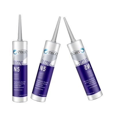 China ZIBOO N5 Neutral Clear Silicone Sealant 300ml UV Resistant Weatherproof for sale