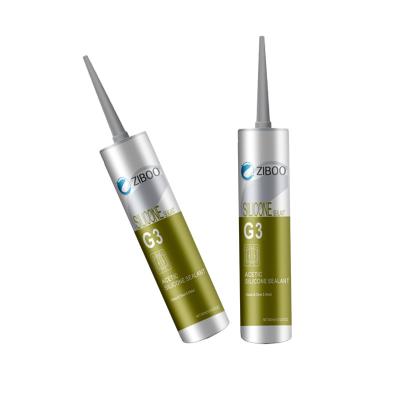 China Industrial Strength Acid Silicone Sealant 0.933kg/L Density Transparent High Expansion for sale