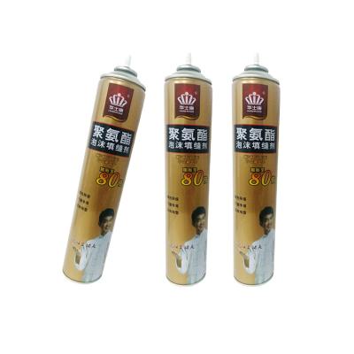 China Expansive Construction Gap Filling Spray PU Polyurethane Foam - 52-57L Yield, -40°C to +80°C Temperature Resistance for sale