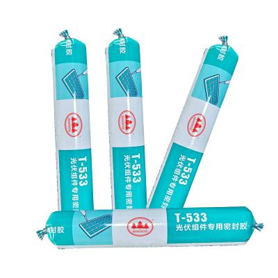 China OEM 600ml Black Solar Panel Silicone Sealant for PV Modules with 300% Elongation and -54°C to 210°C Temperature Range for sale
