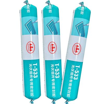 China RTV Metal Silicone Sealant Black 300ml/590ml Heat Resistant for Solar Panel PV Modules for sale