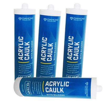 China Rainproof Acrylic Silicone Caulk Sealant 280ml - Water Based Paintable Construction Grade with 12 Month Shelf Life for sale