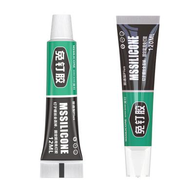 China MS Transparent Nail Free Glue 40g Heavy Duty Construction Adhesive for Wall Tiles Doors Windows for sale