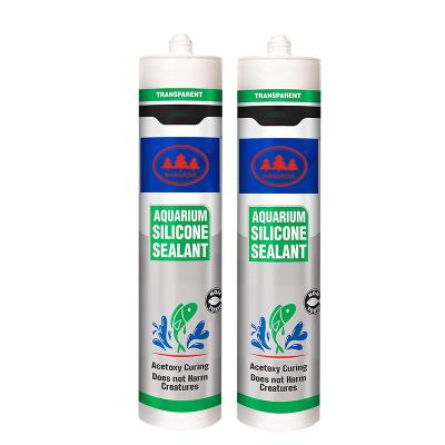 China Transparent Acetoxy Curing Aquarium Silicone Sealant 100% Silicone Fast Cure for sale