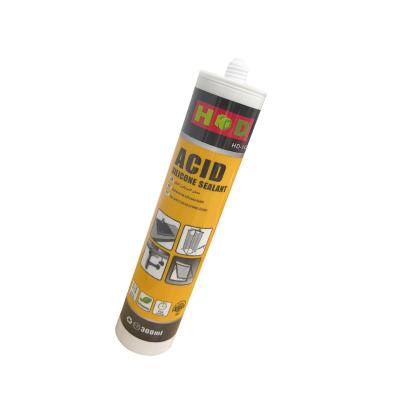 China High Flexibility Black Acid Silicone Glass Sealant 1.01g/ml 450% Elongation for sale