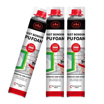 China OEM 750ml Wholesale White Polyurethane Mounting Pu Foam Sealant for sale