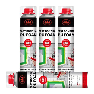 China Fast Drying Polyurethane Styrofoam Flexible 750 Ml Pu Foam Doors Joints for sale