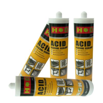 China HONGSHUYE G2 Acid Silicone Sealant 590ml for Wooden Doors Ceramic Tiles for sale
