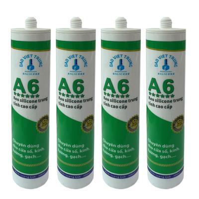 China Waterproof Transparent Acid Silicone Glass Sealant 300ml for Bathroom Window for sale
