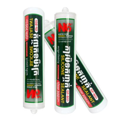 China Acid Silicone Sealant 300ml High Adhesion Flexible Sealant for Glass Aluminum Plastics for sale