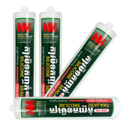 China Quick Drying Waterproof 300ML White Bathroom Window Acid Silicone Sealant for sale