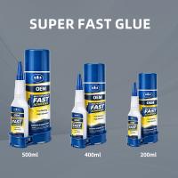 China OEM Cyanoacrylate Super Glue 400ml with 100g Spray Activator Two-Component Instant Adhesive for sale