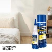 China Two Component Cyanoacrylate Instant Glue 400ml 100g Spray Activator Super Fast Curing Adhesive for sale