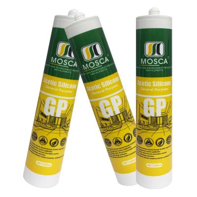 China Fast Cure Waterproof 300ml Acetic Silicone Sealant Bathroom Kitchen Window for sale